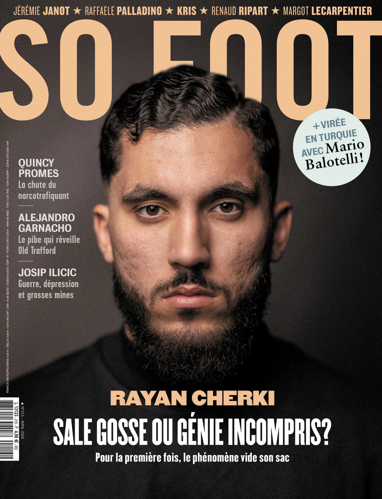 Cherki, Balotelli, Garnacho : le sommaire du nouveau numéro de So Foot ...