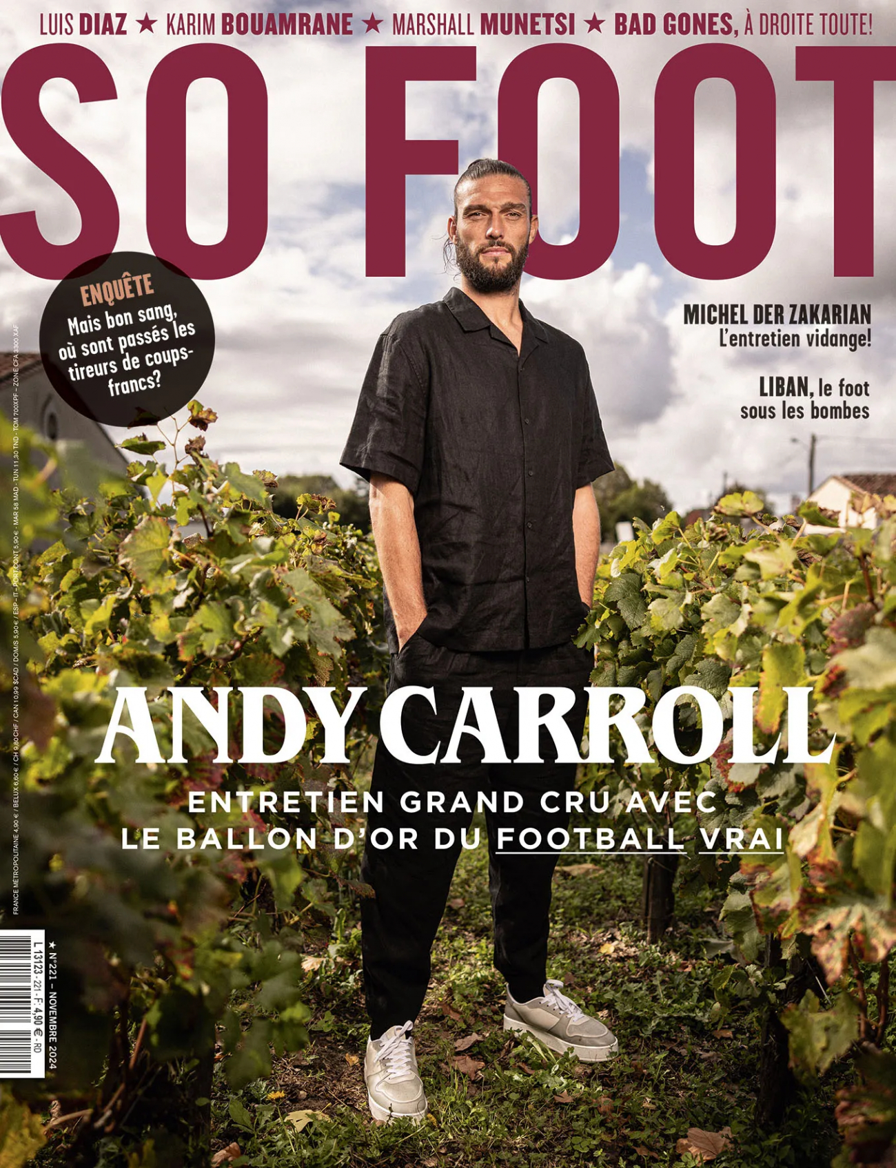 Andy Carroll, Der Zakarian, Luis Díaz : au sommaire du nouveau numéro ...