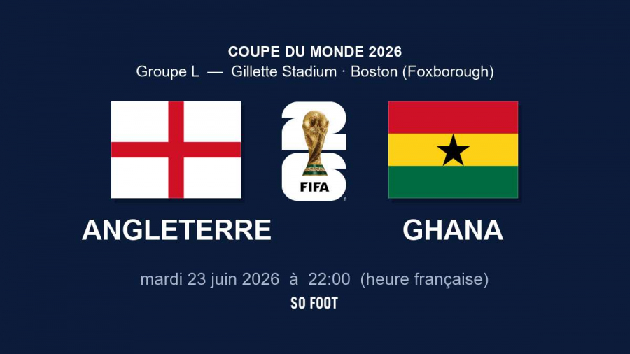 Sur quelle chaîne regarder le match Angleterre – Ghana ? - Mondial 2026 ...