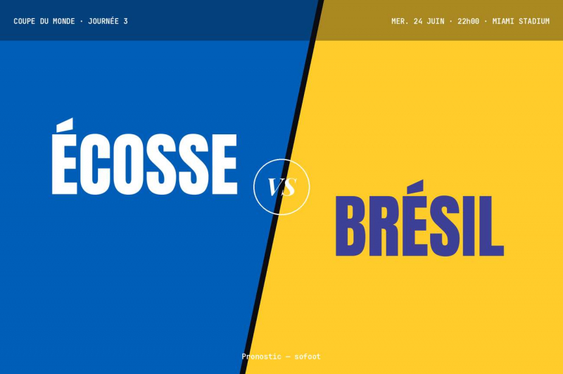 Pronostic Écosse Brésil : analyse, cotes et prono Coupe du Monde 2026 ...